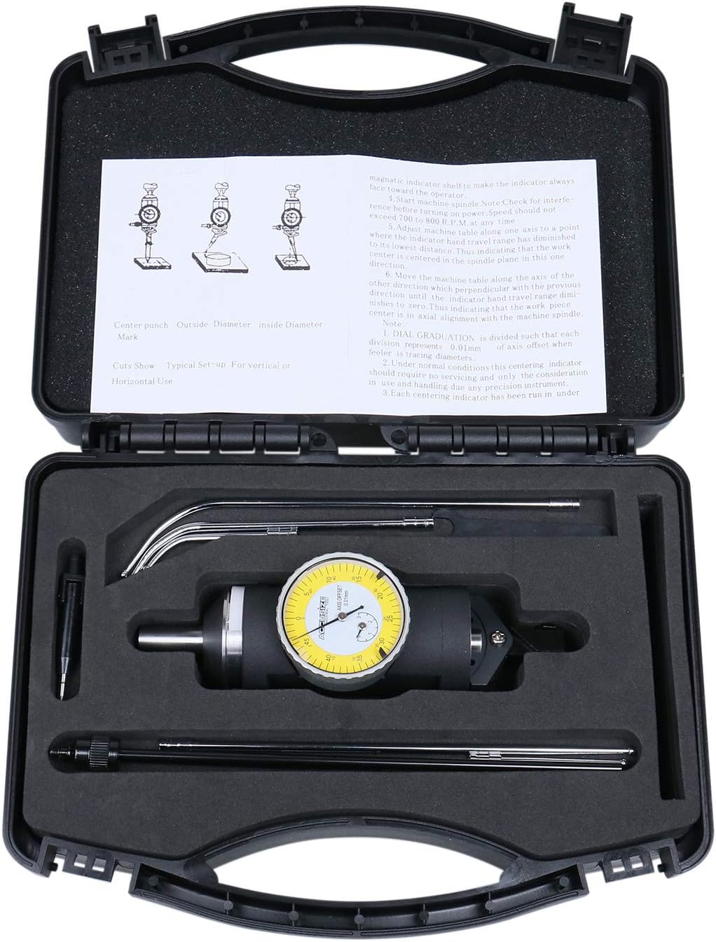 Accusize Industrial Tools 0-3 mm by 0.01 mm Graduations, Metric Co-Ax ...