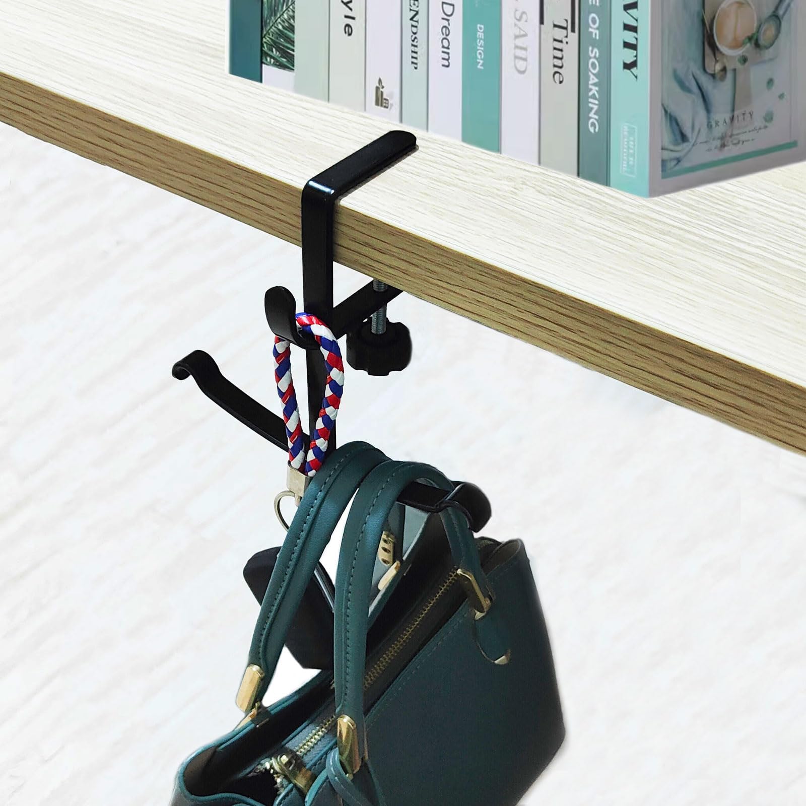 Amazon.com: KISOY 2PCS Purse Hooks Handbag Hanger Purse Hook for Desk ...
