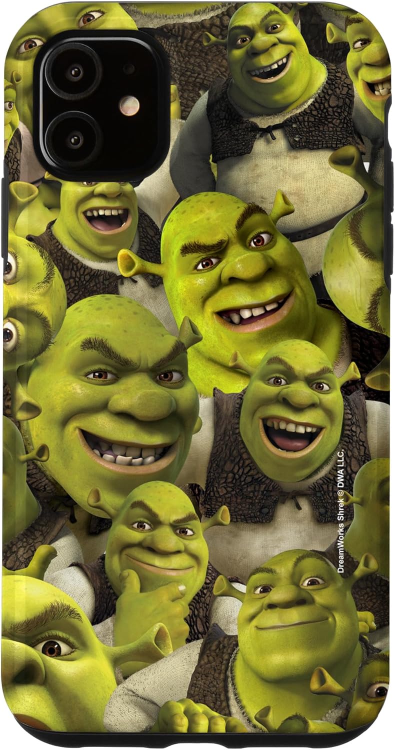 Shrek Cool Epic All Shrek Faces Collage Logo Case for iPhone 11 ...