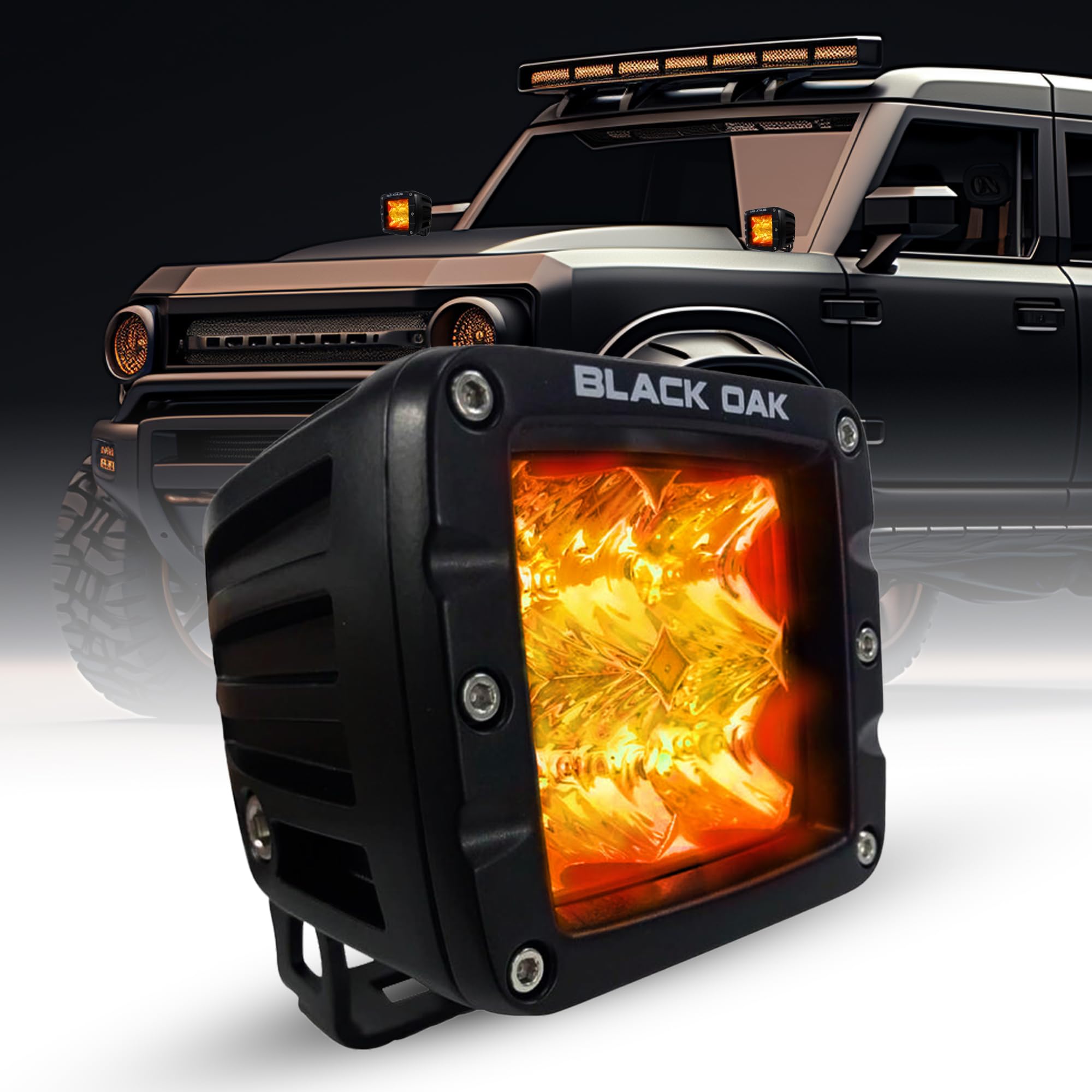 Amazon.com: Black Oak LED Amber Fog Light - 2-Inch Off Road Driving ...