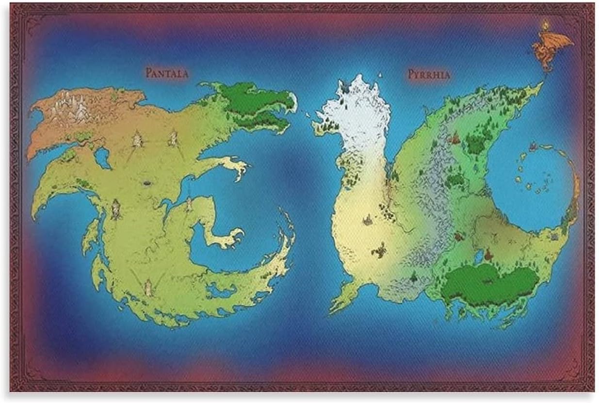 Amazon.com: Wings of Fire Map Poster Artworks Canvas Poster Art Gifts ...