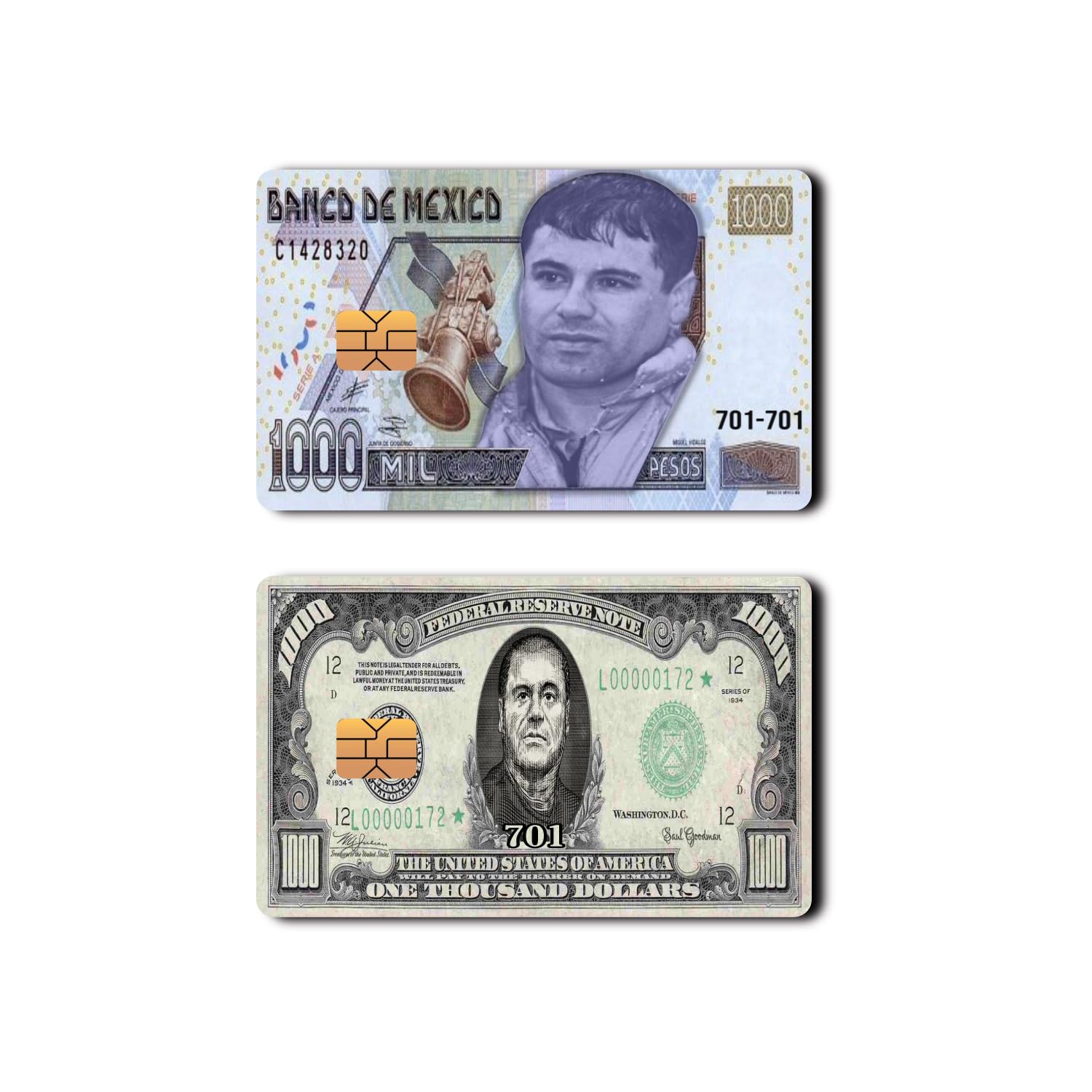 Amazon.com: Generic Funny - El Chapo - Credit Card Skin Cover Vinyl ...