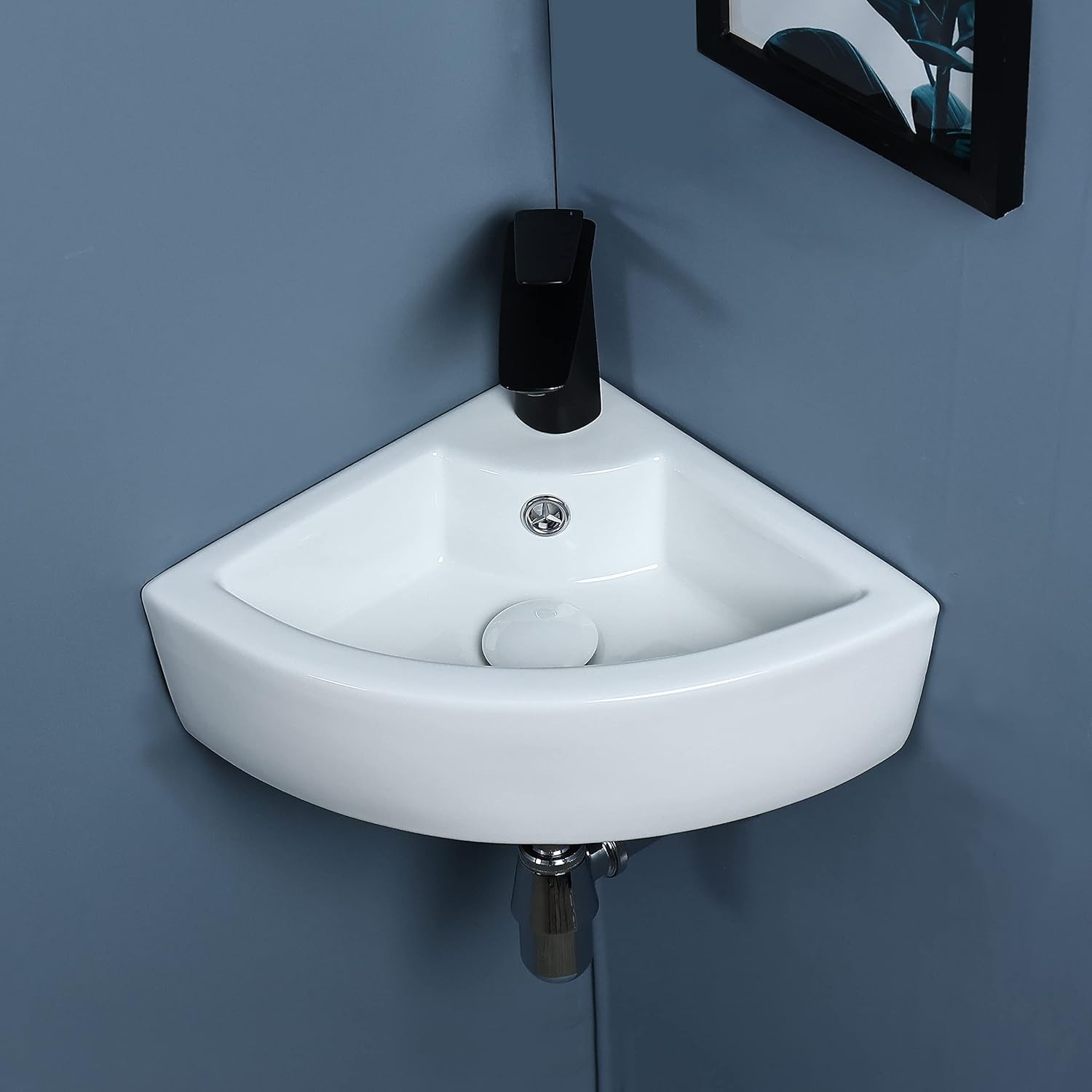 bathivy Bathroom Corner Sink Small Wall Mount Sink Wall Hung Basin ...