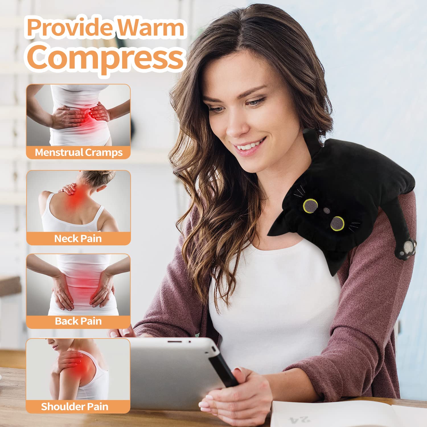 Snapklik.com : 2PCS Microwave Heating Pads For Cramps Pain Relief, 17 9 ...