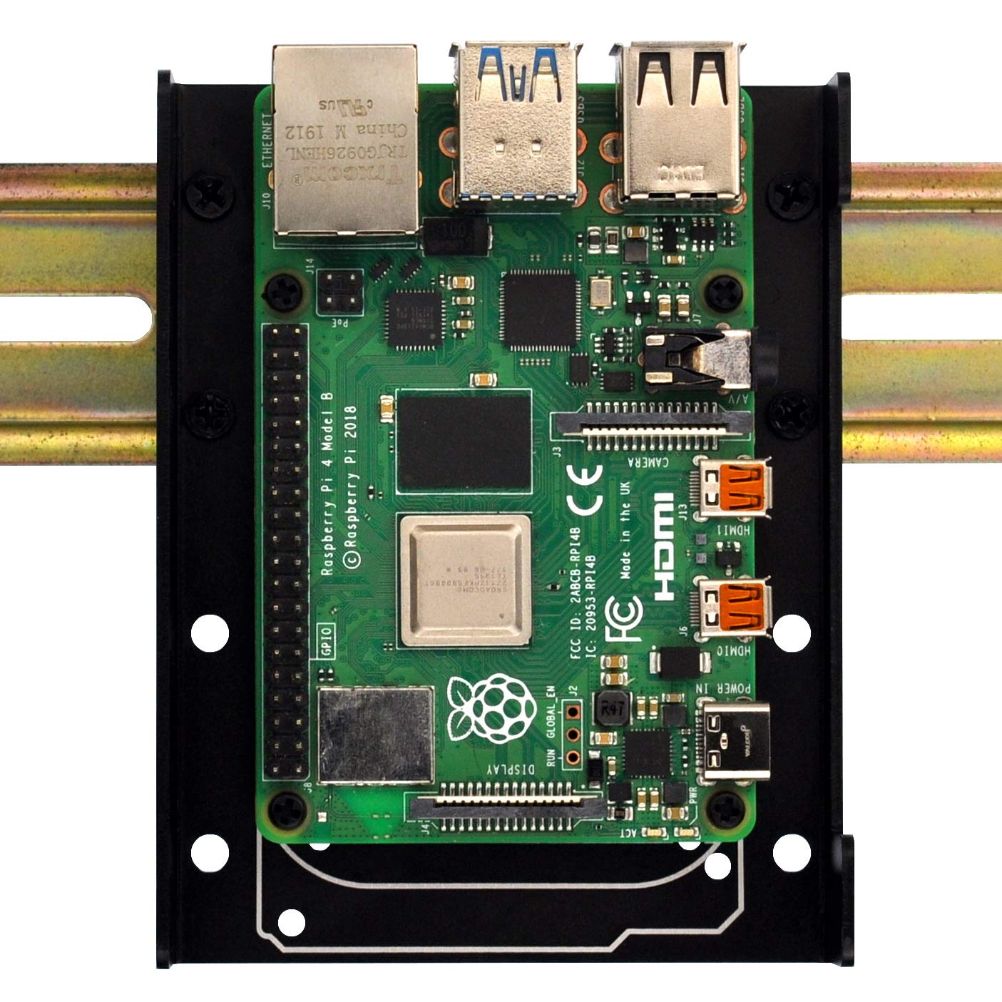 Amazon.com: Soporte de montaje en carril DIN para Raspberry Pi 1A+ 1B ...