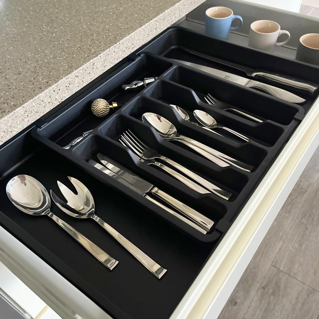 Limux Cutlery Drawer Organiser, Expandable Utensil Tray for Kitchen ...