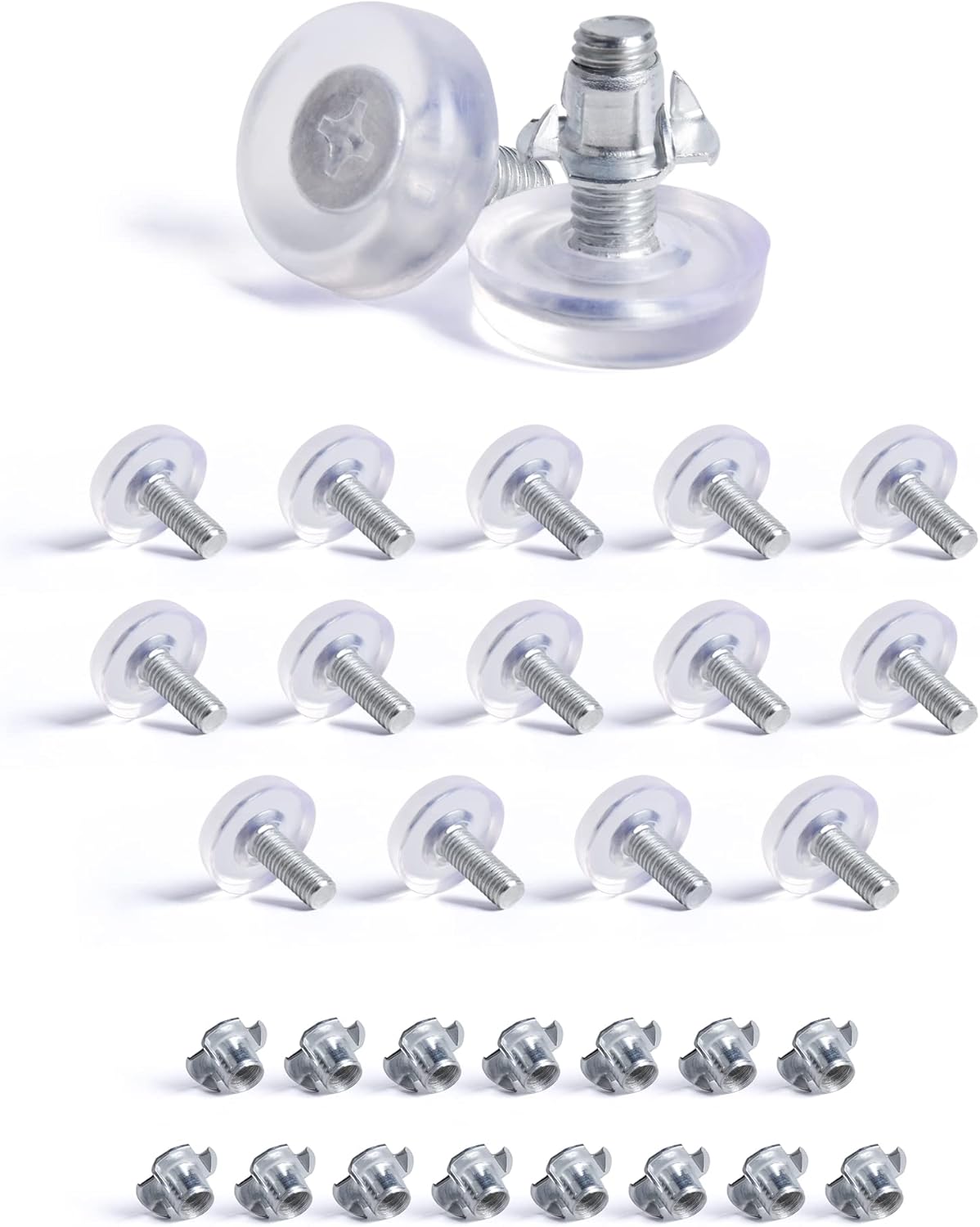 SPDYCESS 16pcs M8 Transparent Adjustable Leveling Feet, Height ...
