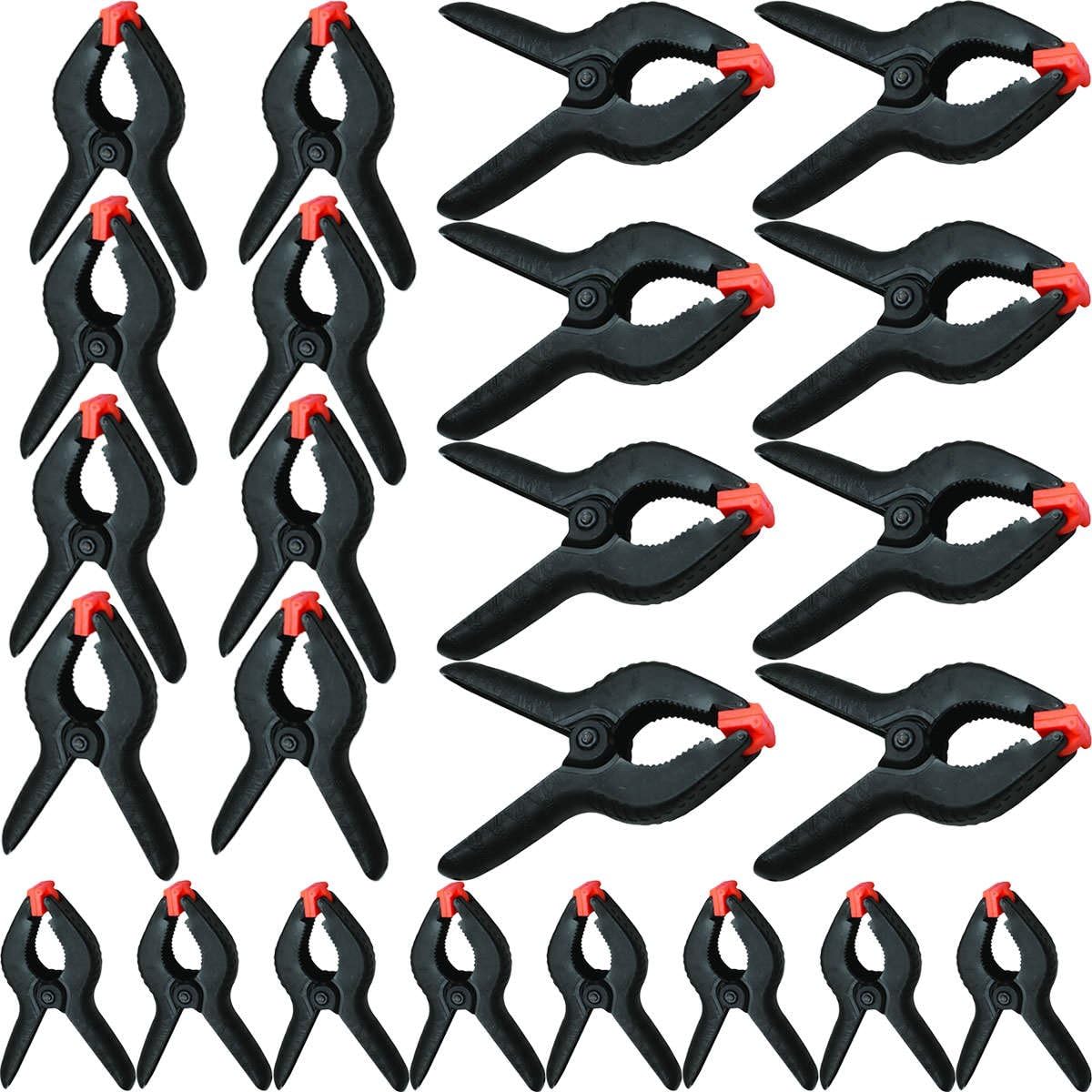 Amazon.com: 24 Piece Spring Clamp Set, 8 pcs(4"), 8 pcs(6"), 8 pcs(9 ...