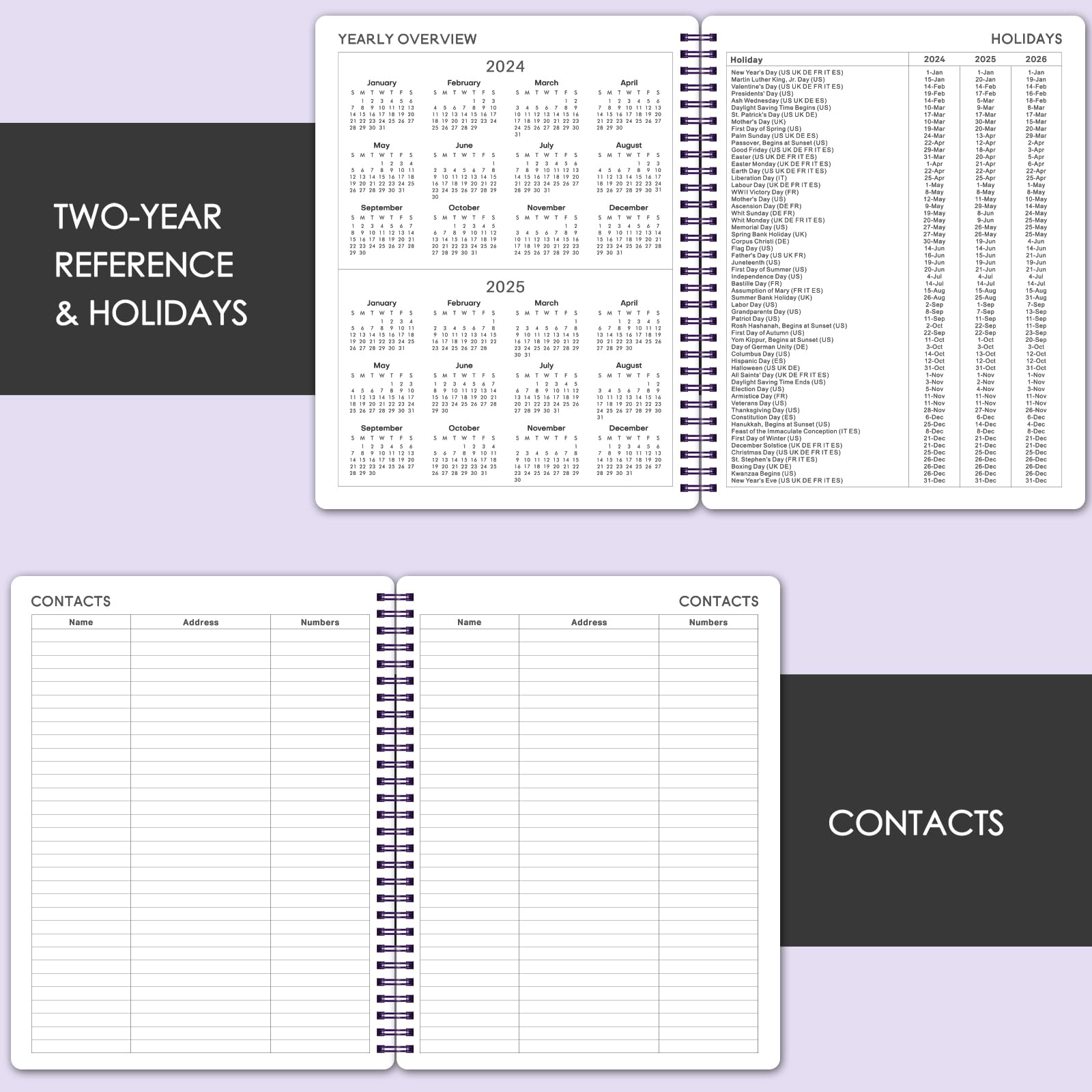 Snapklik.com : 2024 Planner - 2024 Planner Spiral Bound, Jan 2024 - Dec ...