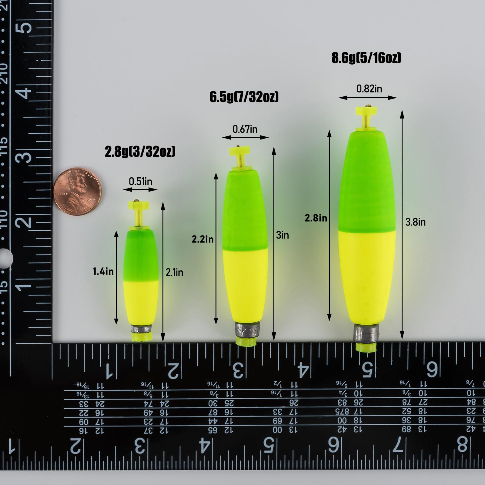 Snapklik.com : 10-Pack Fishing Bobbers Floats, Weighted Bobbers For ...