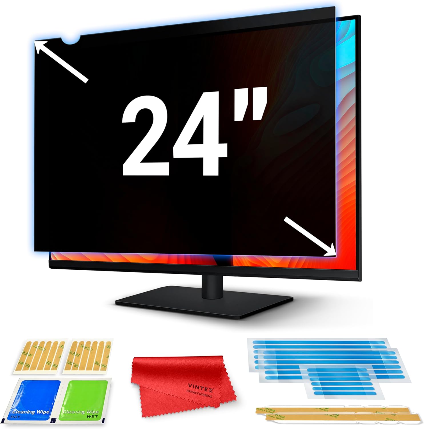 Amazon.com: VINTEZ 24 Inch Computer Privacy Screen Filter for 16:9 ...