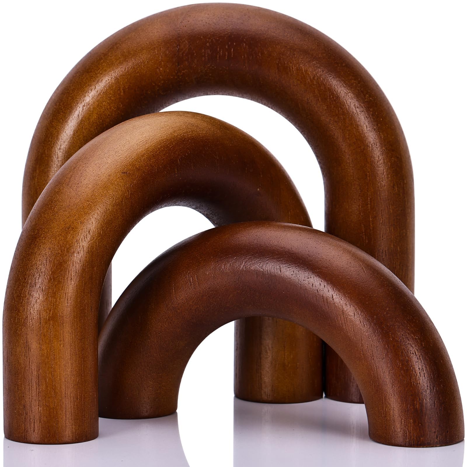 Amazon.com: LCCCK 3PCS Wood Knot Arch Sculpture Bookcase Modern ...