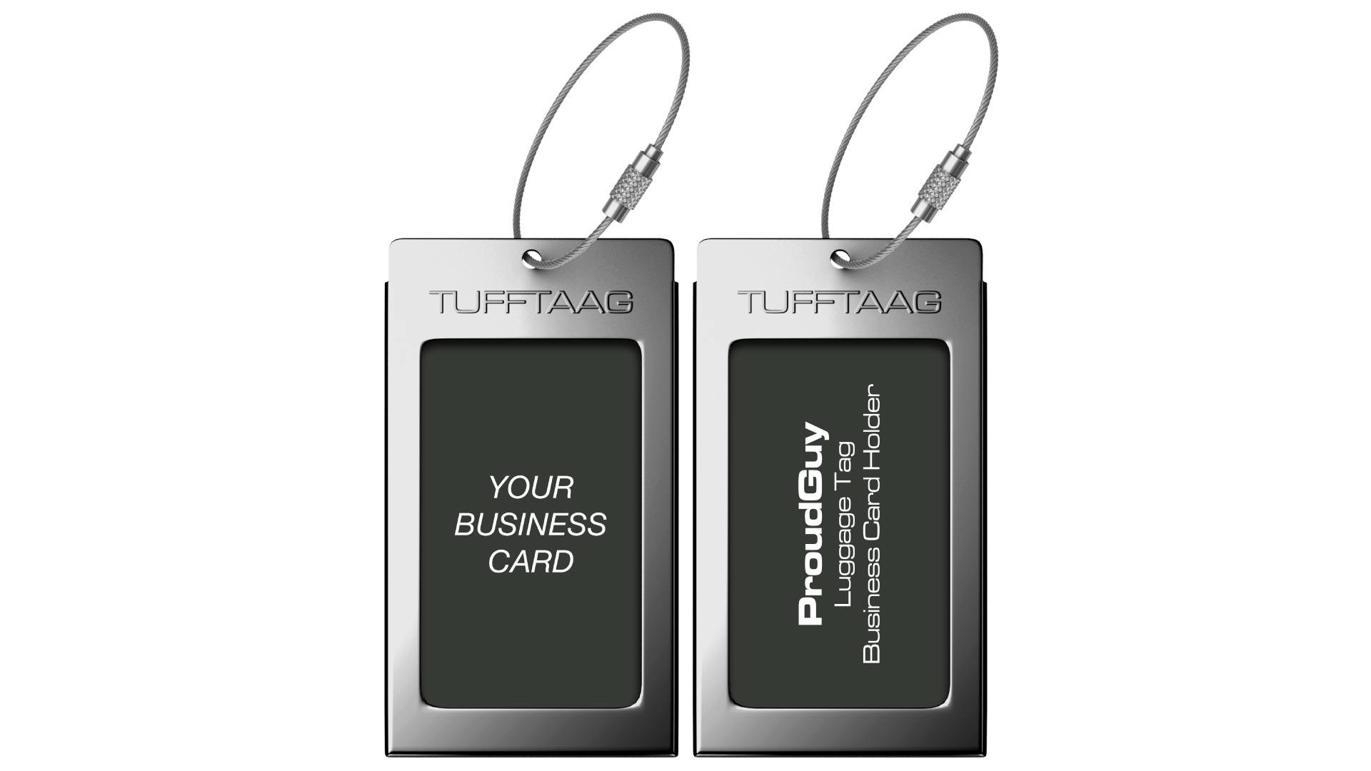 Watch Luggage Tags for Business Cards TUFFTAAG Travel ID Bag Tag on ...