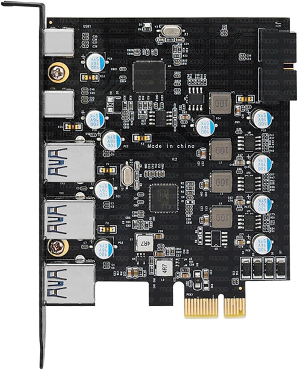 Amazon.com: AOOOWER 5 Ports PCI-E to USB 3.0 Type C Adapter Card 3X USB ...