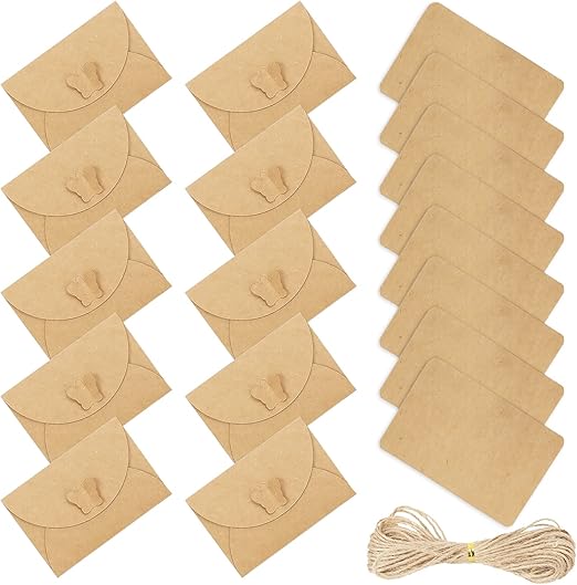 HAMOOM 70Pcs Kraft Paper Cards With Envelopes Blank Cards And Envelopes hamoom-70pcs-kraft-paper-cards-with-envelopes-blank-cards-and-envelopes