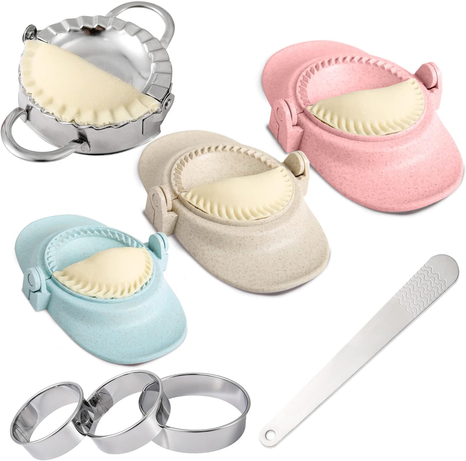 Amazon.com: Stainless Steel Ravioli Mold Dumpling Press Maker Wrapper ...