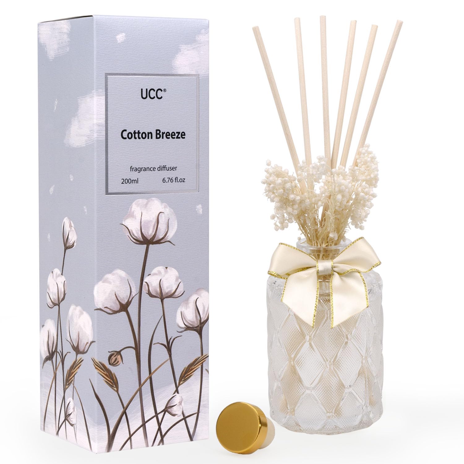 Amazon.com: UCC Premium Reed Diffuser Set with Preserved Flower Reed ...