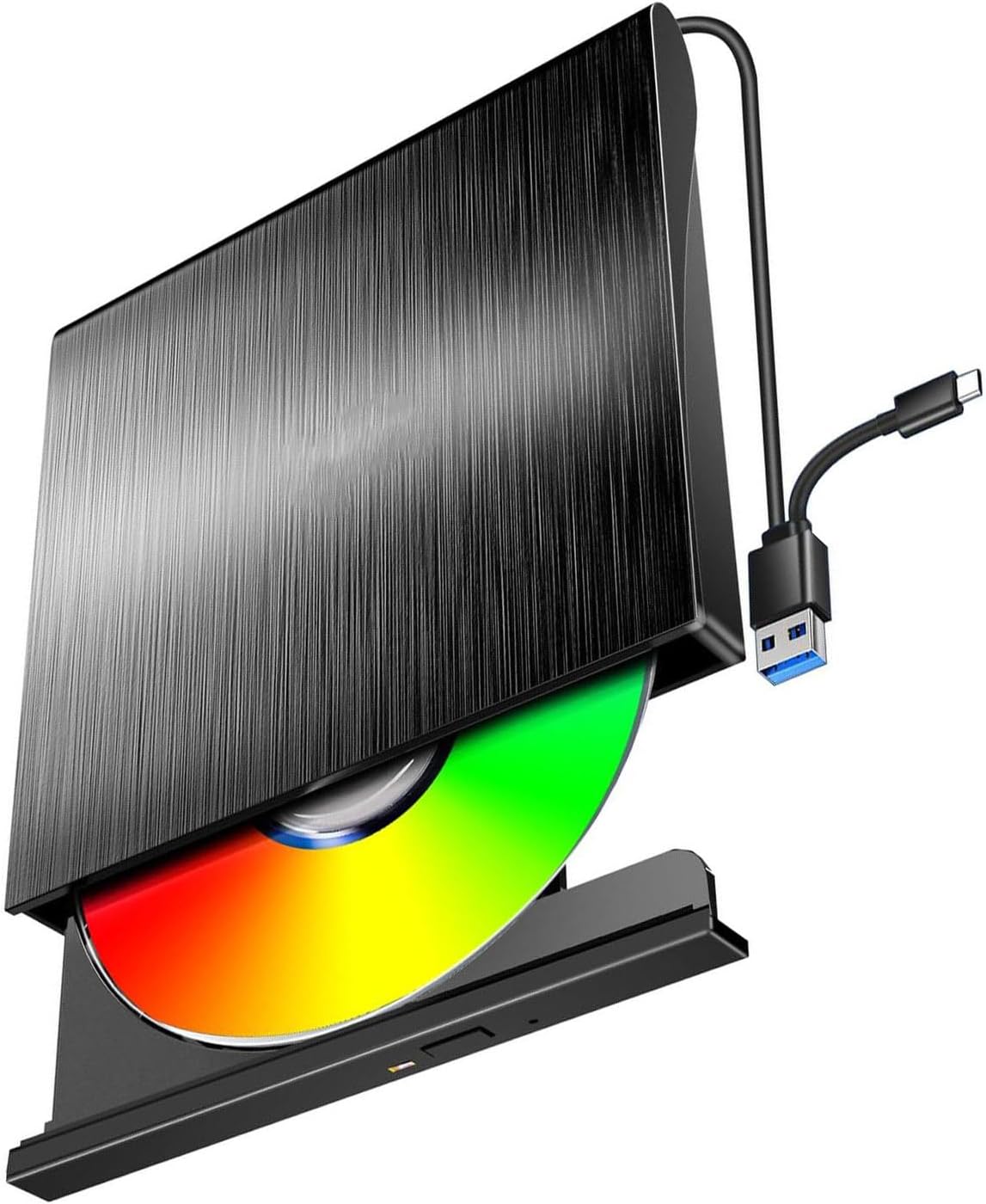 Amazon.co.jp: CD DVDドライブ 外付け 静音 軽量 USB3.0超高速転送 極速読取 CDドライブ 外付けDVDドライブ 読出 書き込み可能プレーヤー CD DVD ...