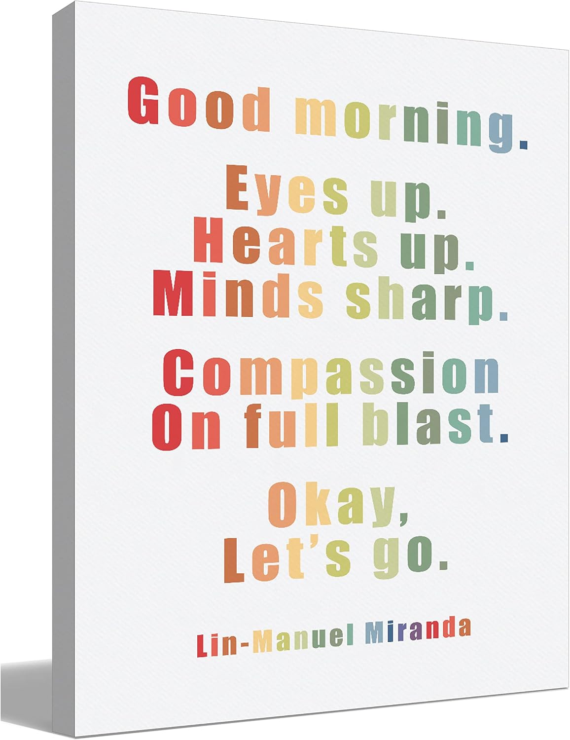 Amazon.com: Lin Manuel Miranda Quote Good Morning Canvas Wall Art ...