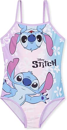 Amazon.com: Disney Stitch Girls One Piece Swimsuit, Stretchy Swimwear ...