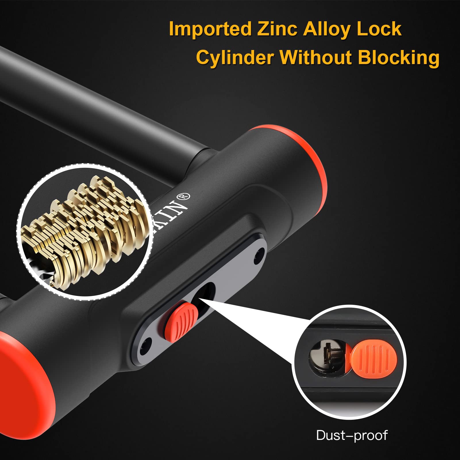Snapklik.com : INTEKIN 16mm U Lock For Bicycle Heavy Duty