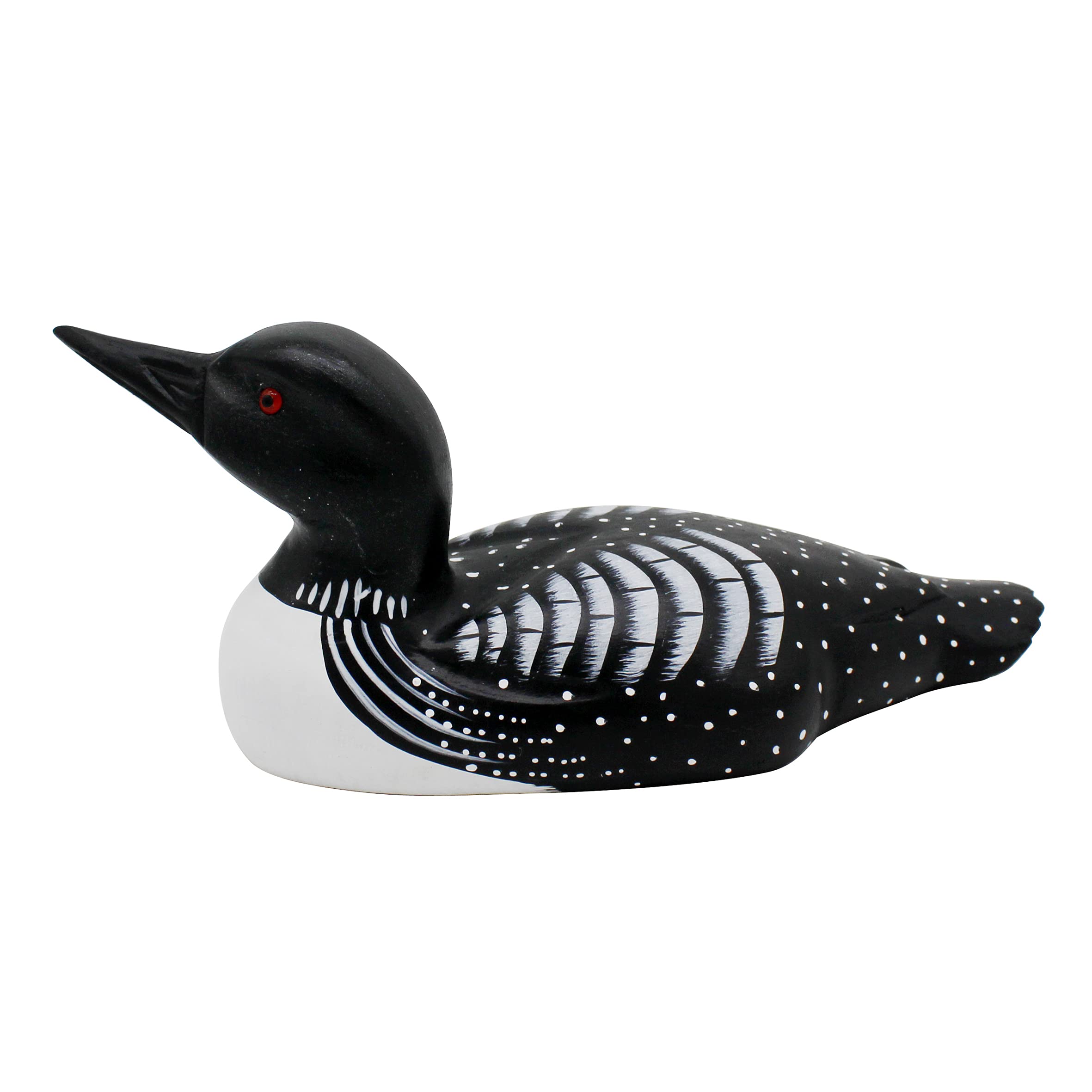 Amazon.com: CVHOMEDECO. Primitives Hand Engraving and Painted Wood Loon ...