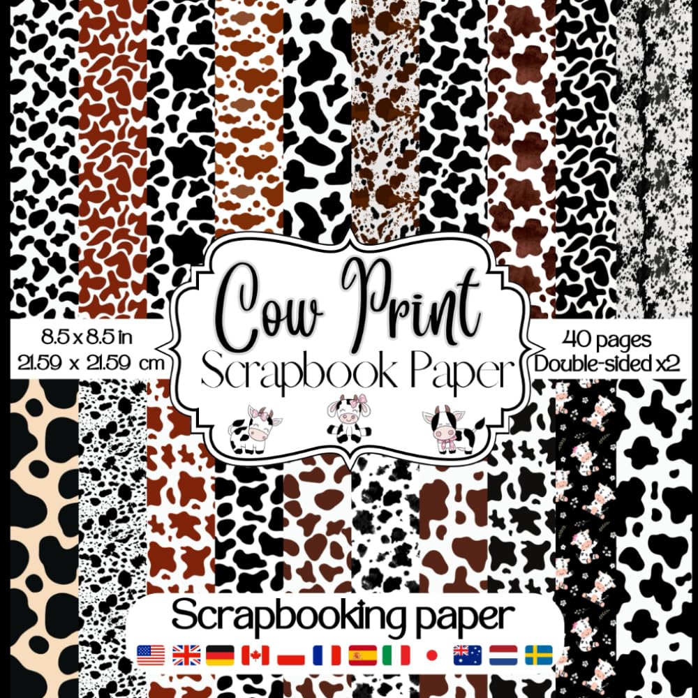 Cow Print Scrapbook Paper: Cow hide scrapbook paper a collection of ...