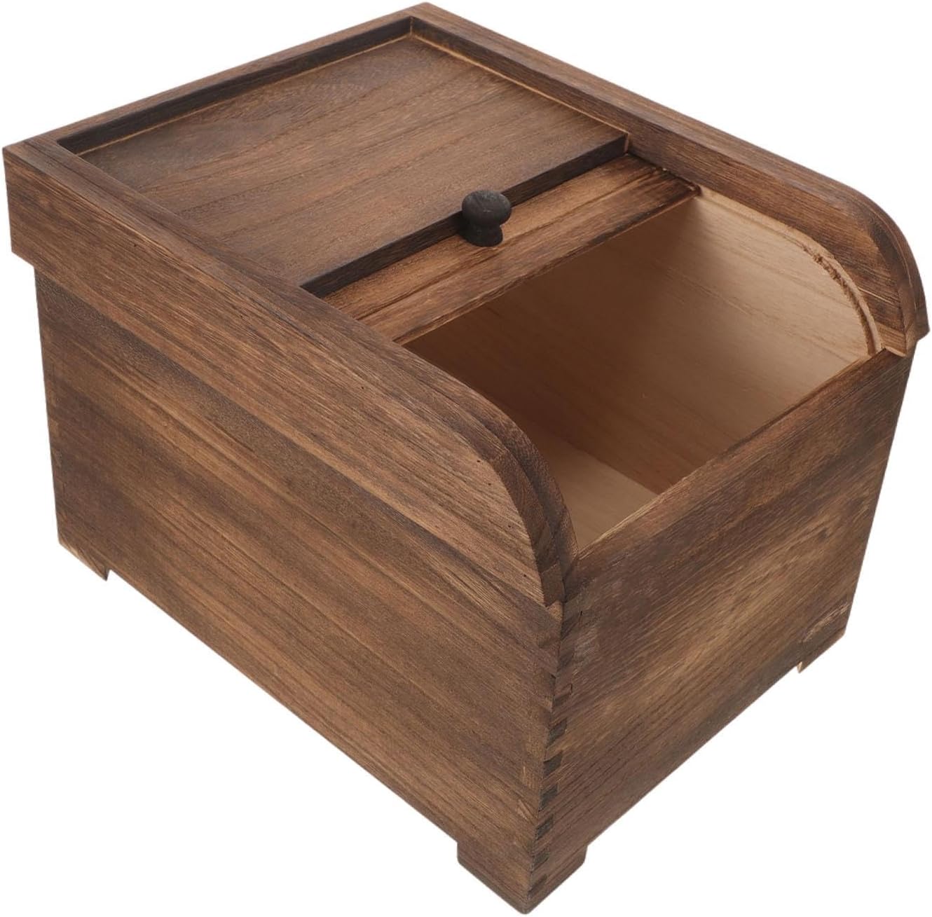 Amazon.com: DimyFew Wooden Rice Storage Container with Sliding Lid ...
