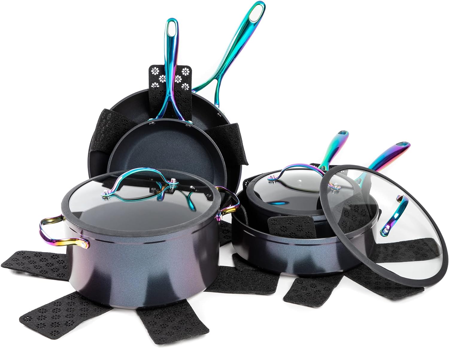 Amazon.com: Set 12-Piece Nonstick Ceramic Cookware Set Thyme & Table ...