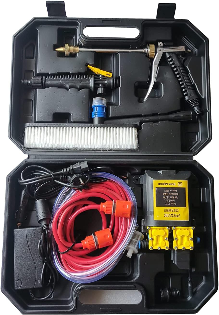 PROFFIX 12 Volt AC/DC 130 psi Pressure Washer for Home Cleaning, car ...