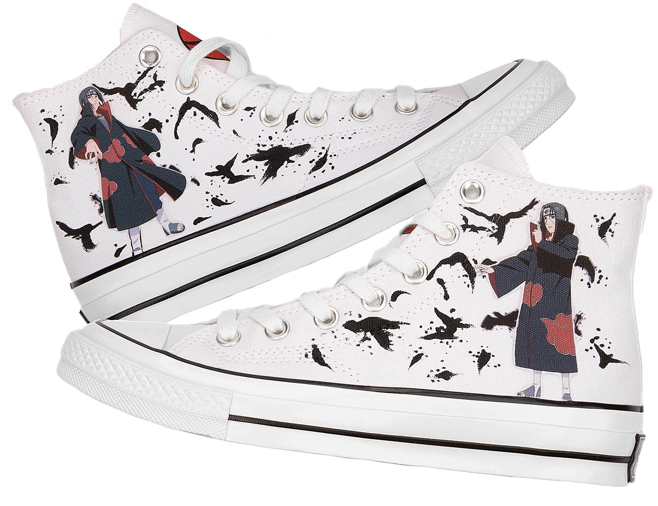 Amazon.com: Uchiha Itachi Anime Men's Custom Shoes Hand Painted ...