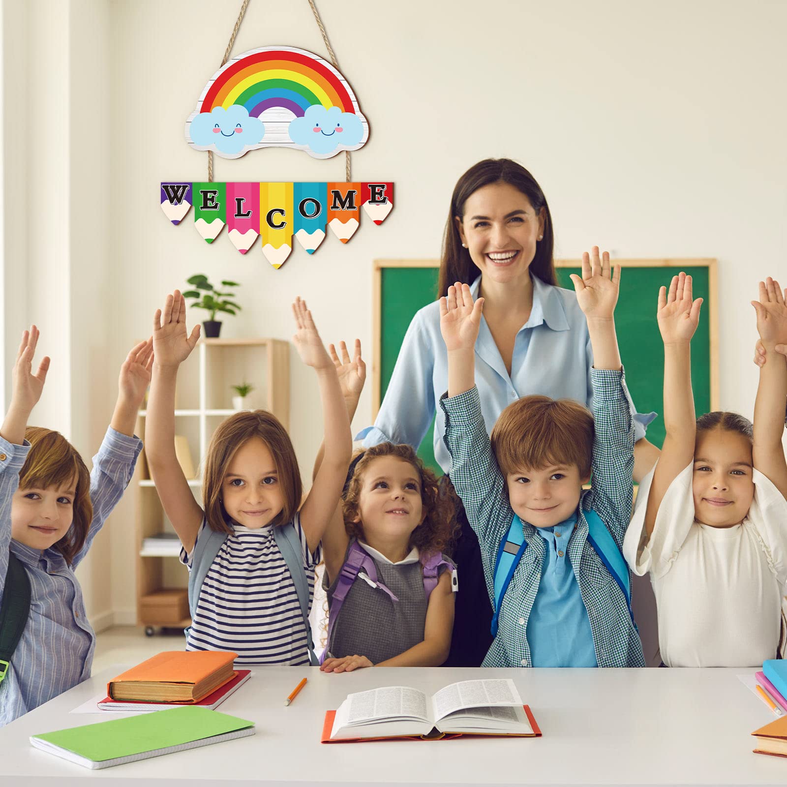 Boho Rainbow Classroom Decor Jumbo Rainbow Bulletin Board Set - 70.8 X ...