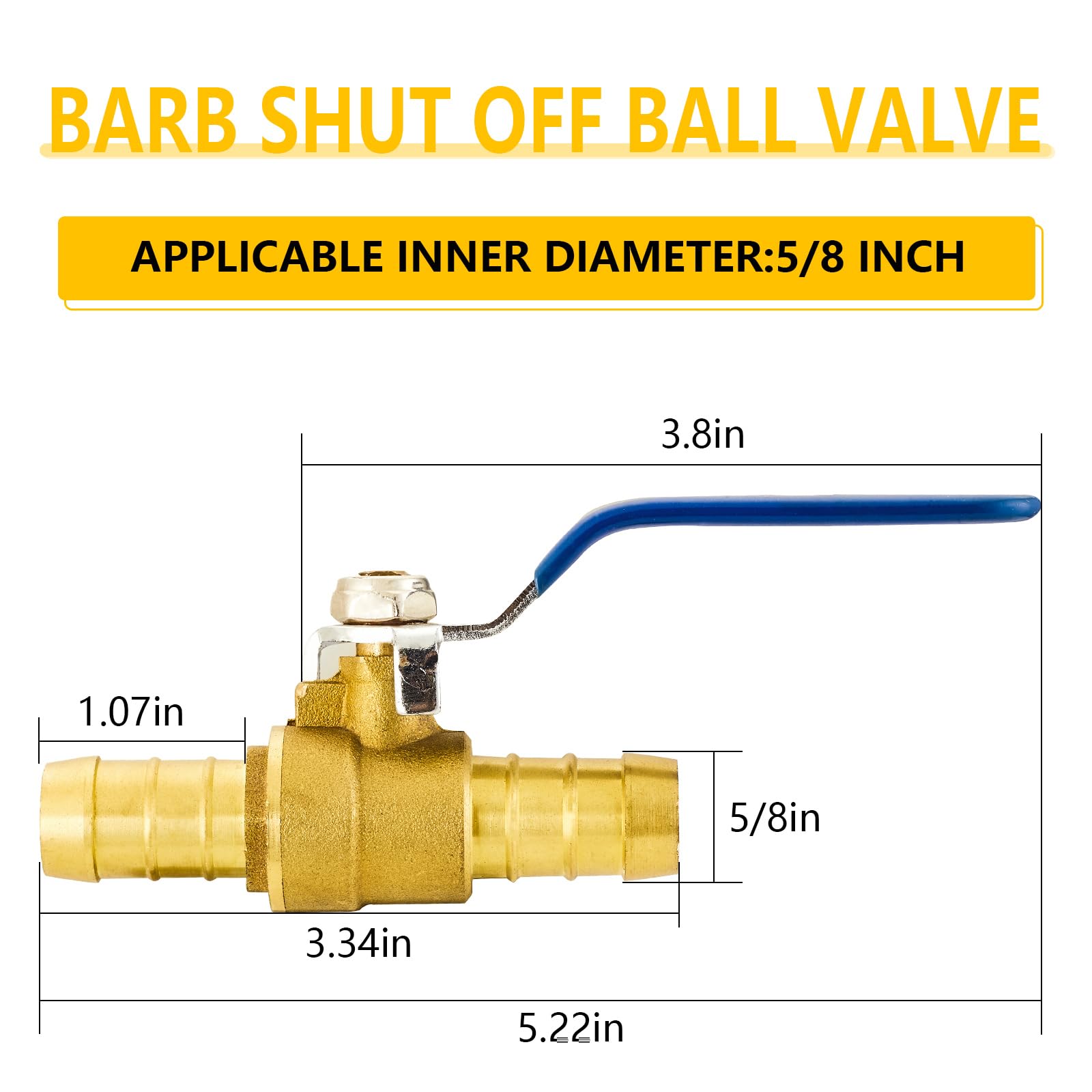 Snapklik.com : Metalwork PEX Valve 5/8" Barb, Heater Hose Barbed Valves ...