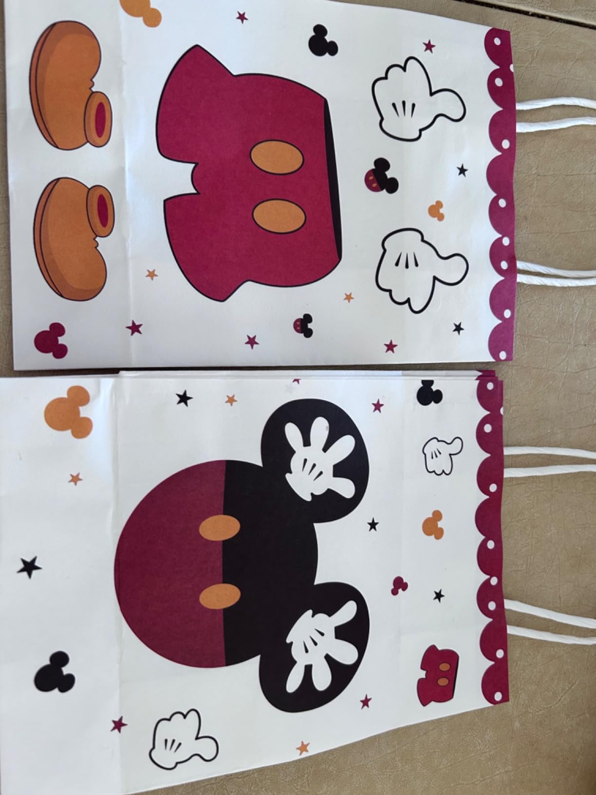 Amazon.com: 24 Pack Red Mouse Paper Party Bags with Handles Princess ...