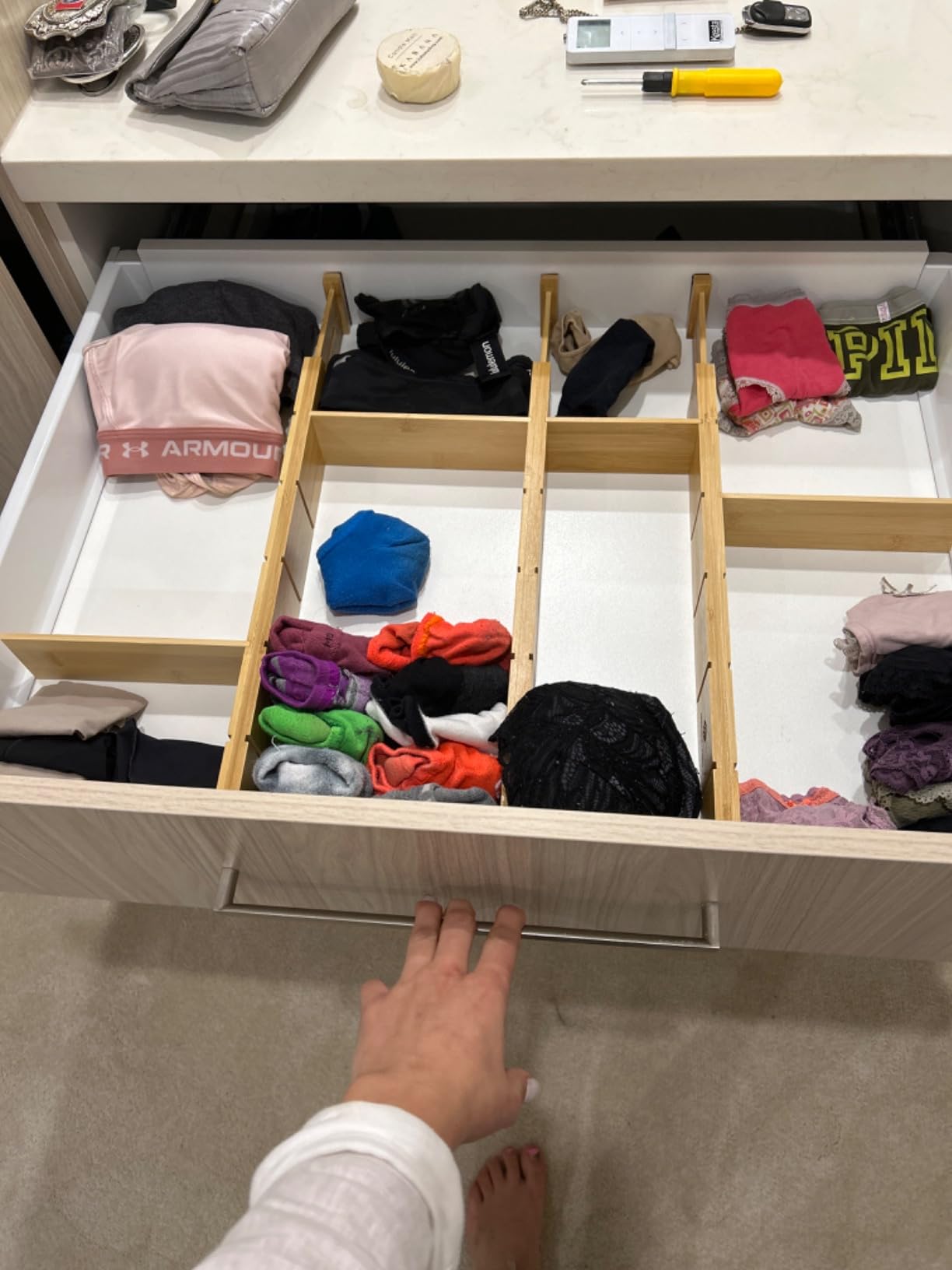 Expandable Drawer Dividers - Kitchen Drawer Organiser with 12 Inserts ...