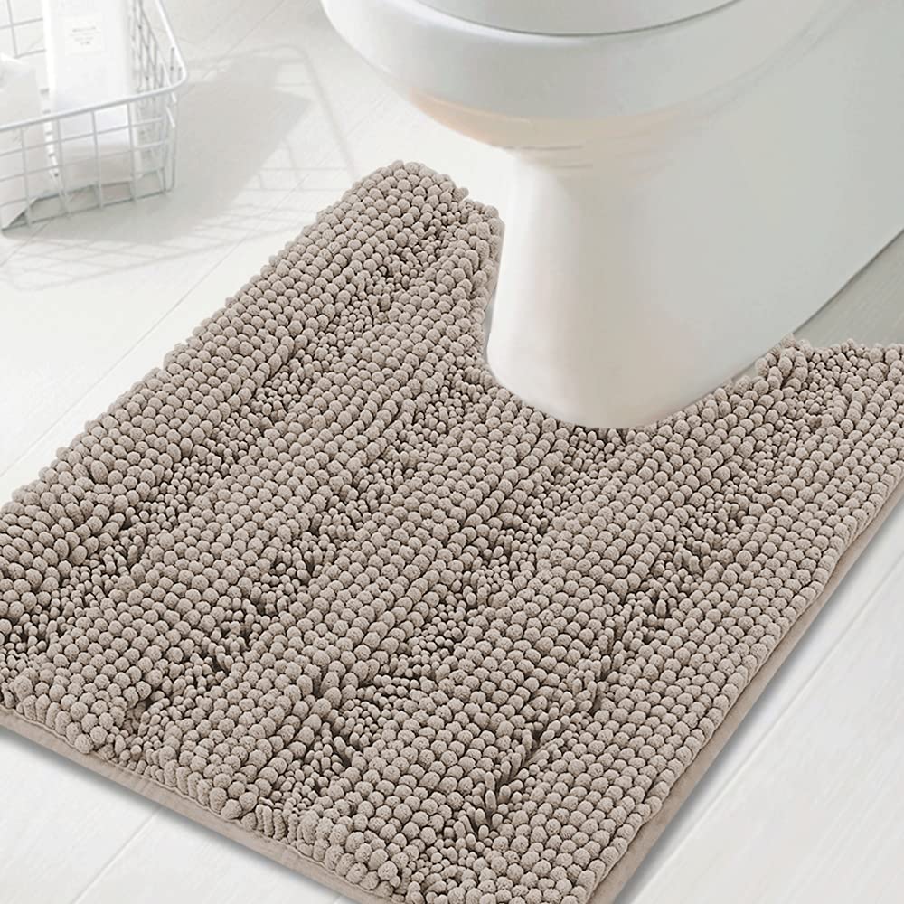 Smarcute Toilet Mat U Shaped Bathroom Rugs Bath Mats for Bathroom Non ...