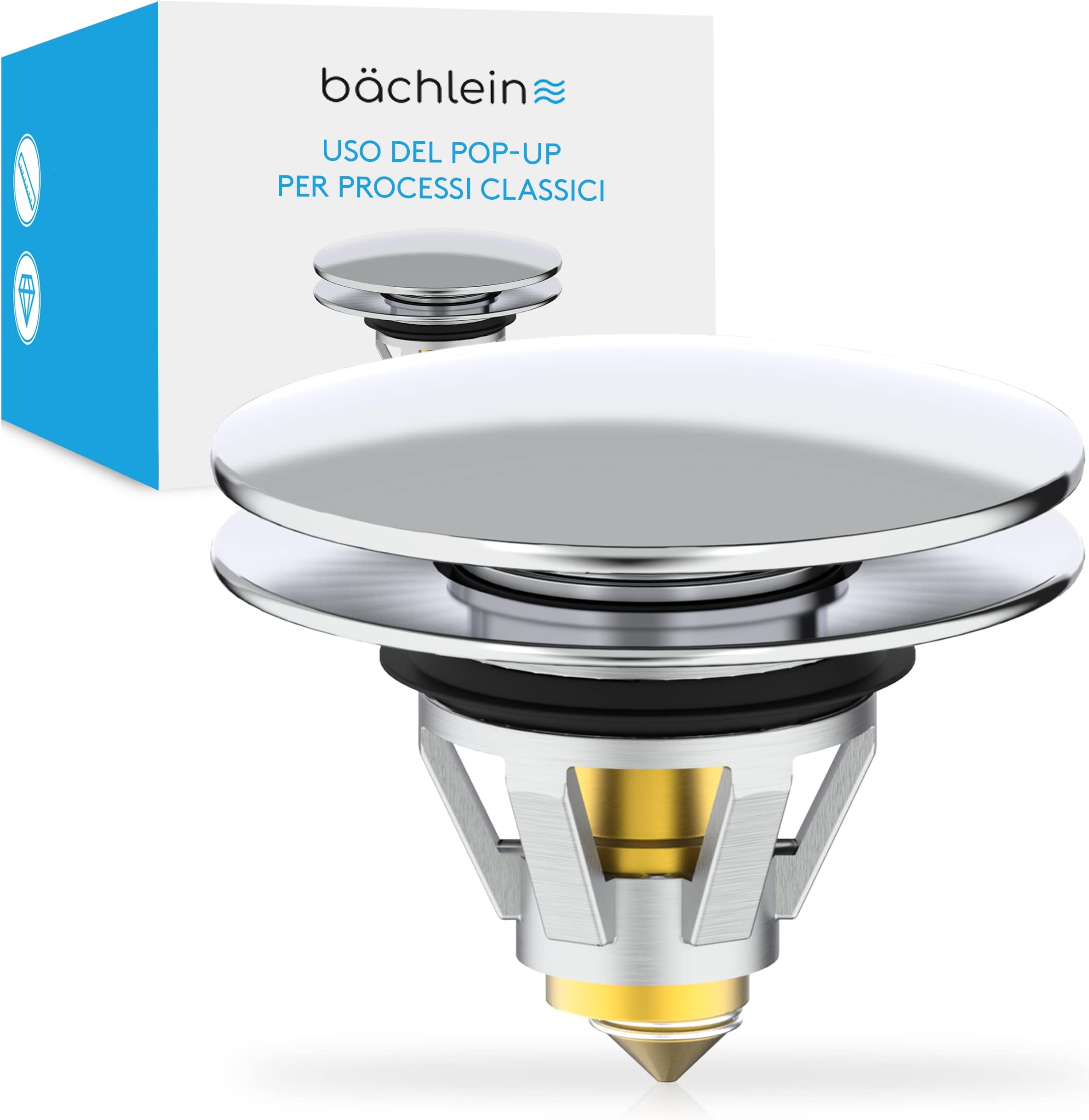 Coperchio lavabo in acciaio inossidabile, scarico universale resistente ...