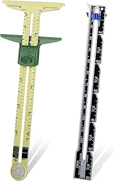 2 Pieces Sliding Gauge Measuring Sewing Tool, 5-in-1 Sliding Gauge ...