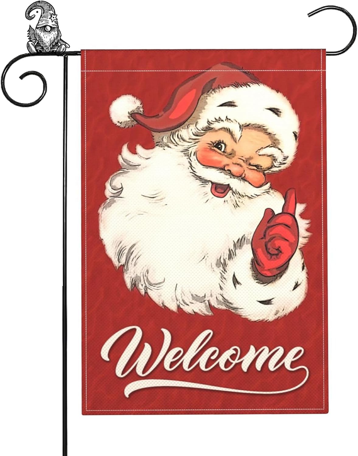 Amazon.com : CrazySign Merry Christmas Garden Flag - Welcome Santa ...
