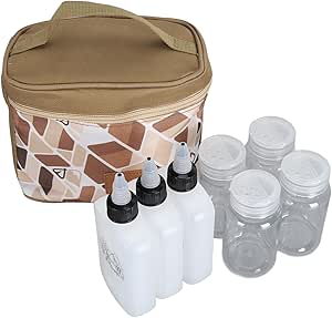 POYHKFD 7Pcs Travel Spice Kit Portable Camping Spice Container Set with ...