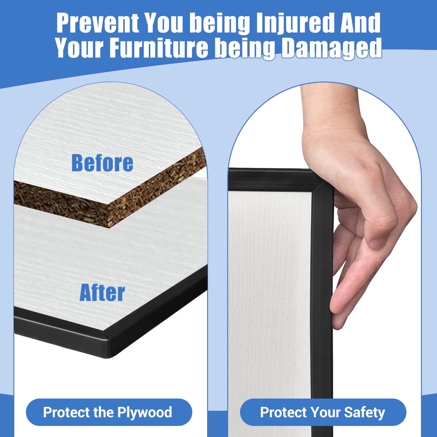 Snapklik.com : Big Size Rubber Edge Trim, 2-1/2 Inches Self-Adhesive U ...