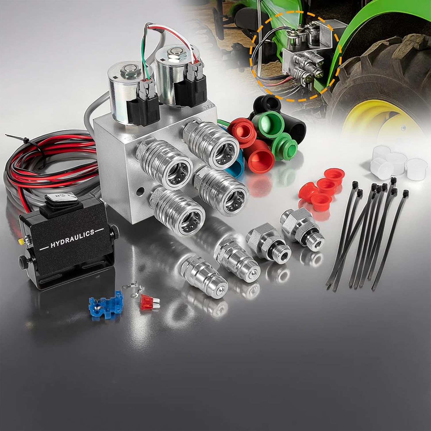 Amazon.com: Hydraulic Multiplier Kit - SCV Splitter Valve 2 Circuit fit ...