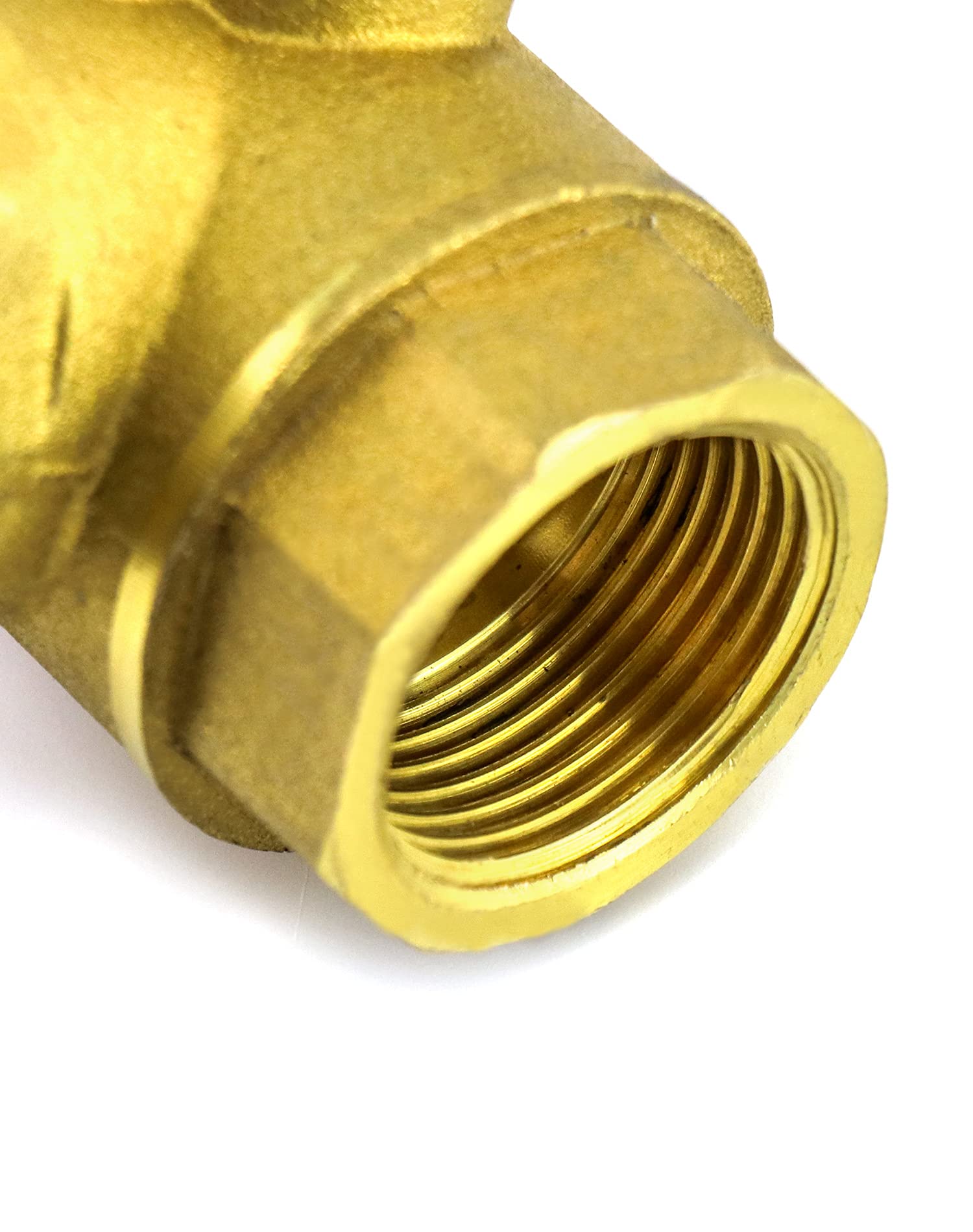 QWORK Brass Ball Valve, 2 Pack 3-Way (L-PORT) Forged Garden Hose ...