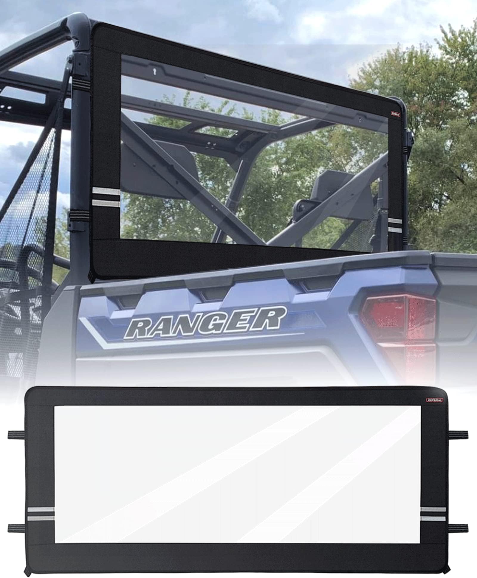 Amazon.com: QYMOTO Polaris Ranger 1000 Rear Window 900 1000 XP Crew ...