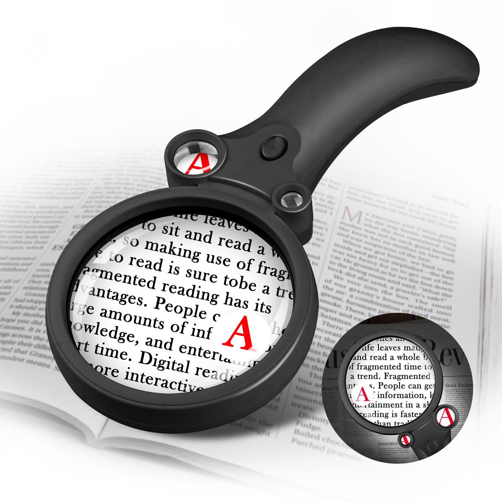 Amazon.com: Magnifying Glass for Reading, 60X 30X 15X 6X Lighted ...