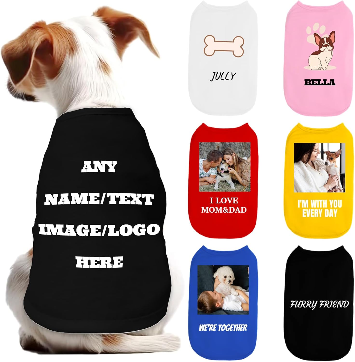 Amazon.com : ORYG Custom Dog Shirt Personalized Dog Shirt with Name ...