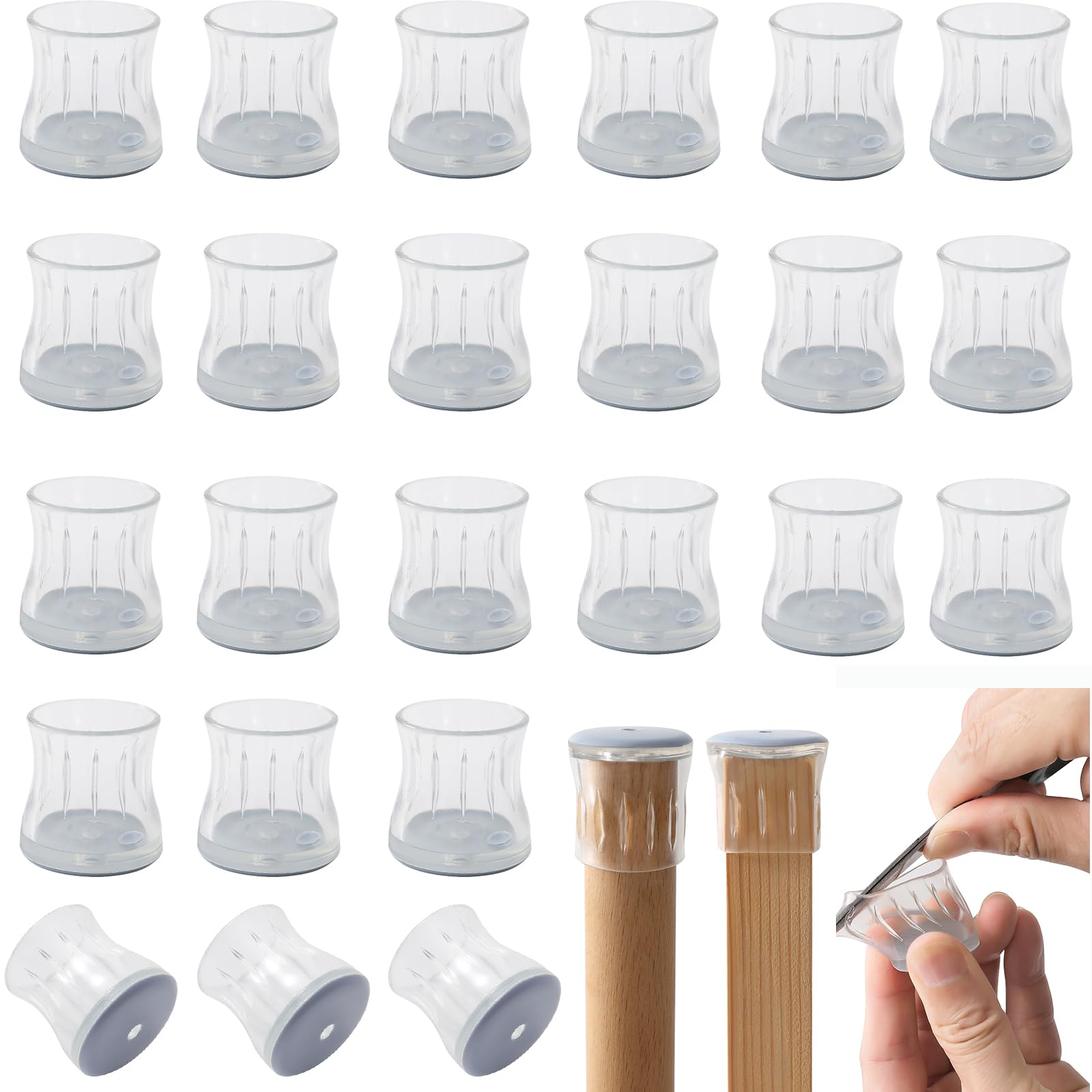 Furnigear Chair Leg Floor Protectors Chair Feet Sliders - Silicone ...