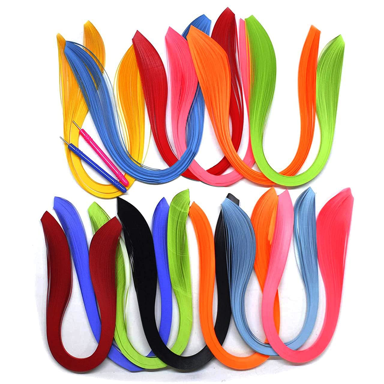 Asian Hobby Crafts Quilling Paper Strips Qty : 2000pcs, 10 Different ...