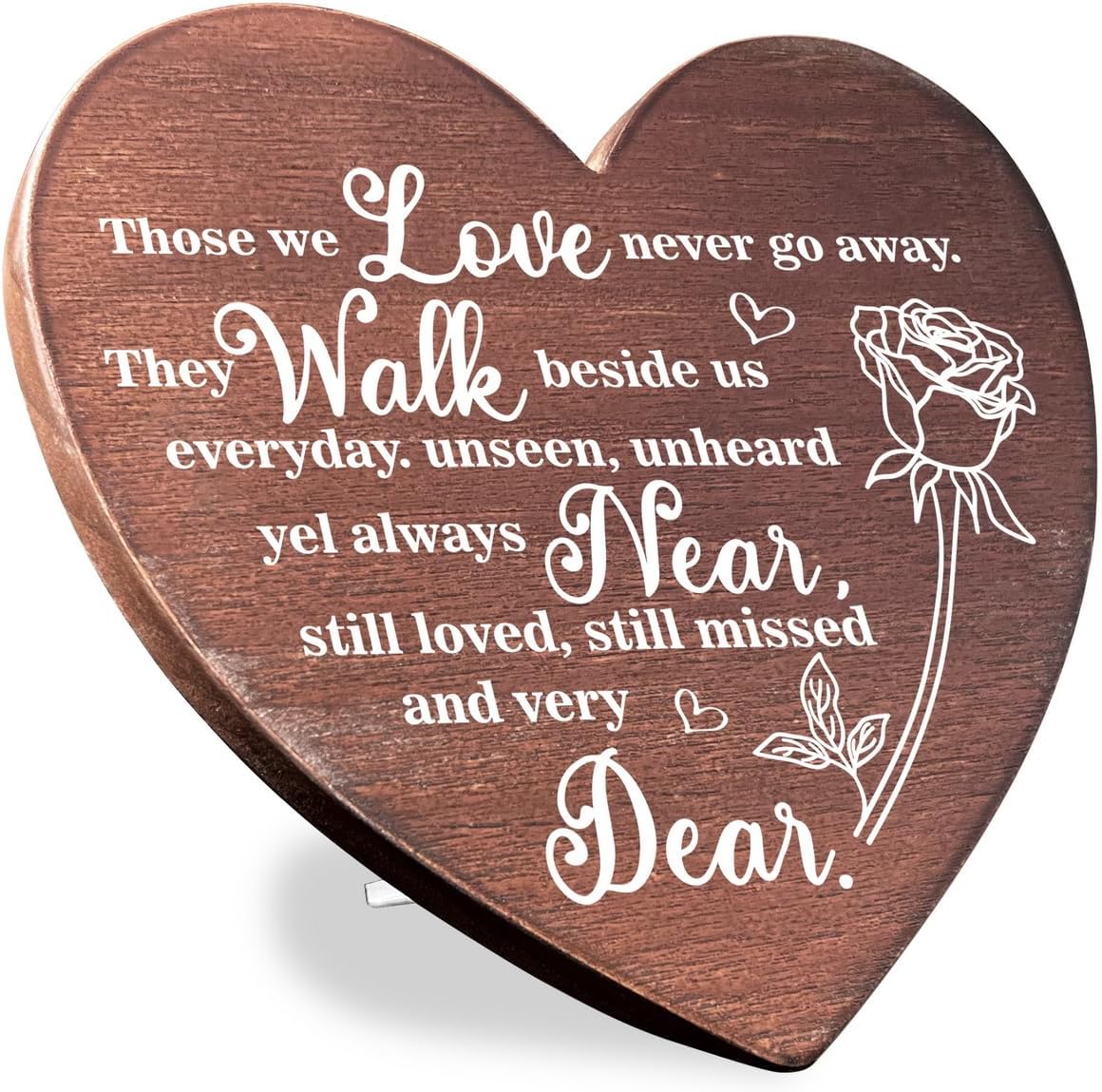Amazon.com: Memorial Wood Plaque, Heart Shaped Wood Plaque Gift ...