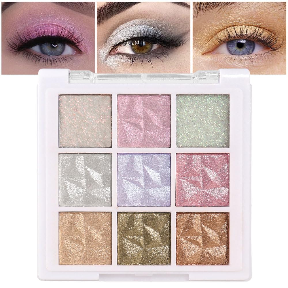 Amazon.com : SUAKE 9 Colors Pink Pearl Gold Matte Shimmer Eyeshadow ...